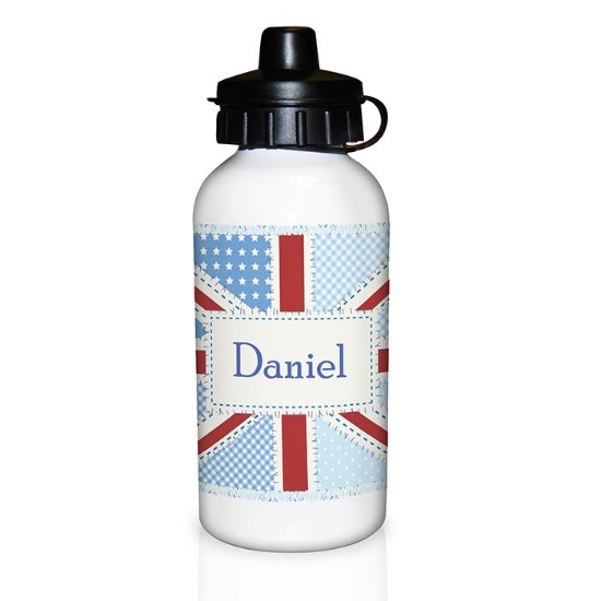 Drinks Bottle - Patchwork Union Jack | Personalised Bottles