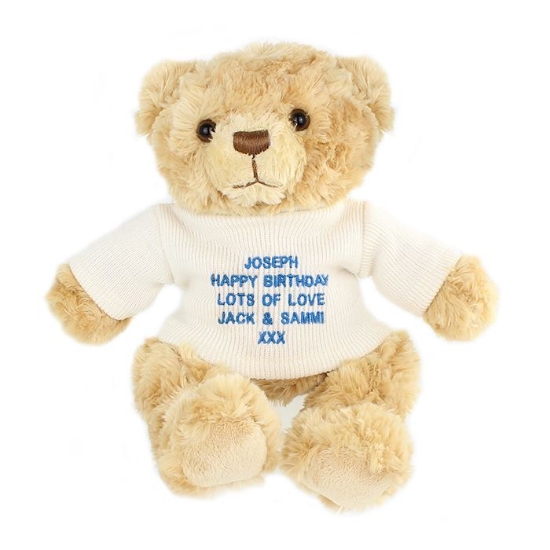 Teddy Bear - Blue Message | More Personalised Gifts for Kids