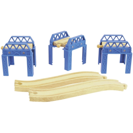 Train Construction Support Set | Wooden Train Accessories