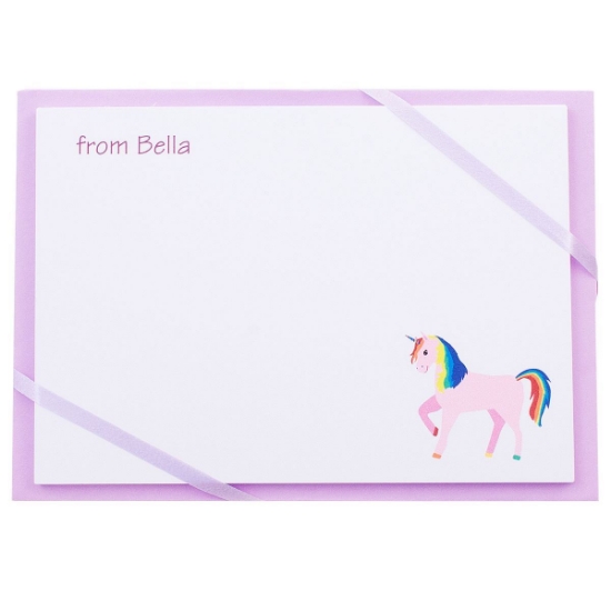 Named Cards - Unicorn | Personalised Stationery for Children