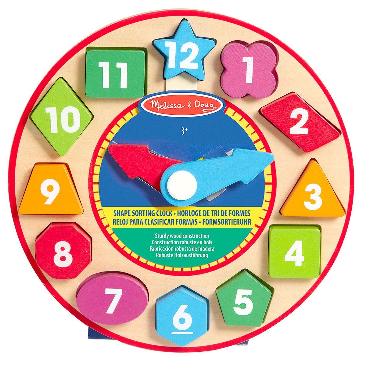 Wooden Shape Sorting Clock - Wooden Shape Sorter Toys