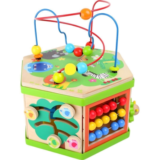 Safari Activity Cube - Wooden Activity Centres and Cubes