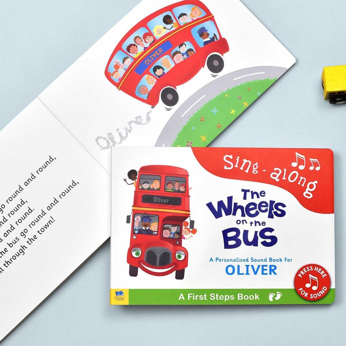 Personalised Wheels on the Bus Sound Book | Personalised Books