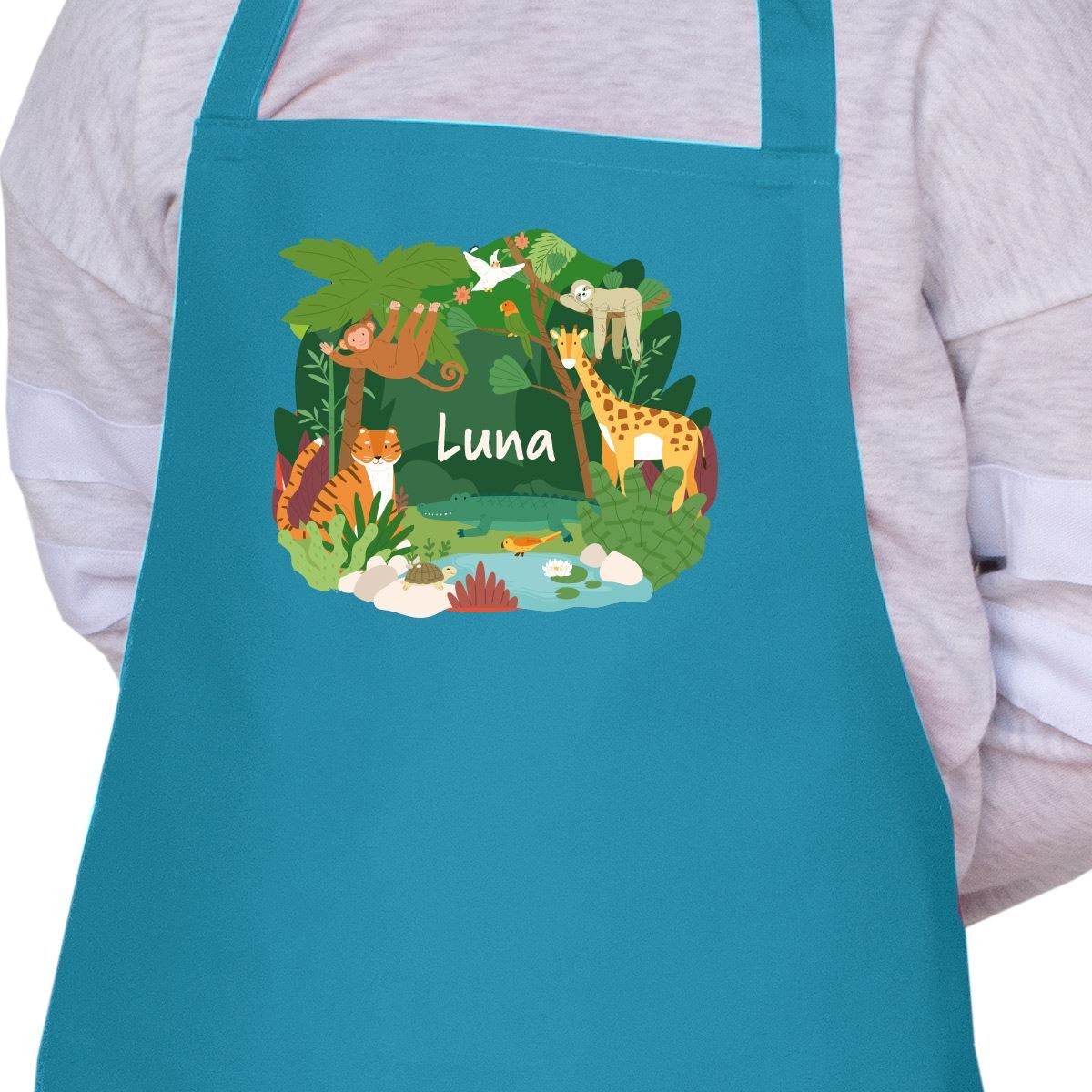Jungle Personalised Apron - Age 7-10