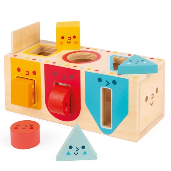 Geometric Shapes Box | Janod | Wooden Baby Shape Sorters