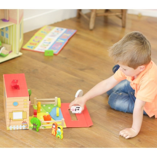 Foldable Farm House | Wooden Toy Farm Sets & Animals