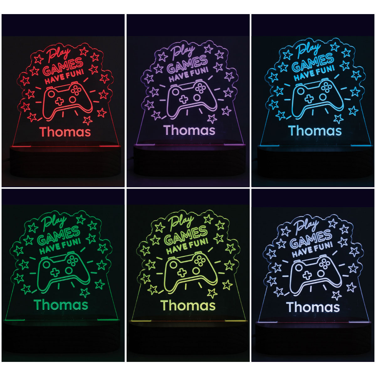 Personalised Gaming LED Light - Personalised LED Lights