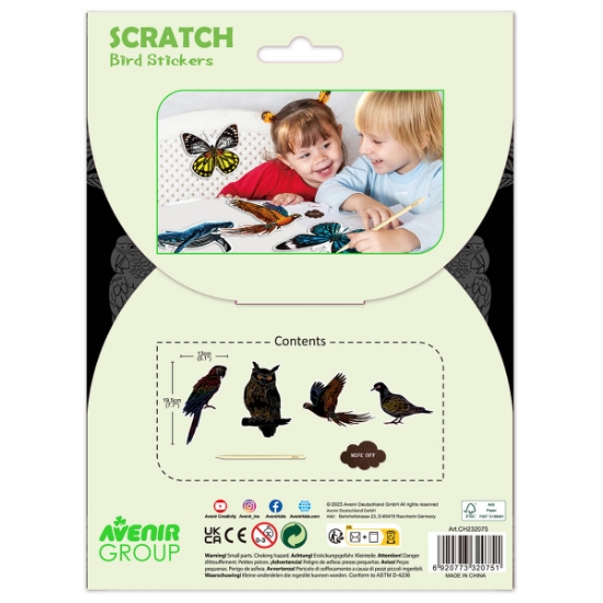 Scratch Stickers - Birds