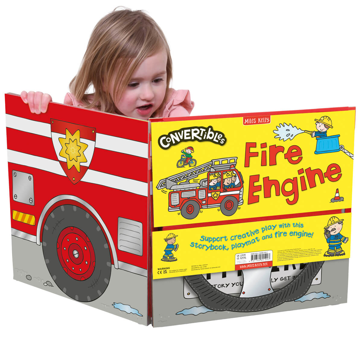 Convertible Book - Fire Engine | Toy Play Cars