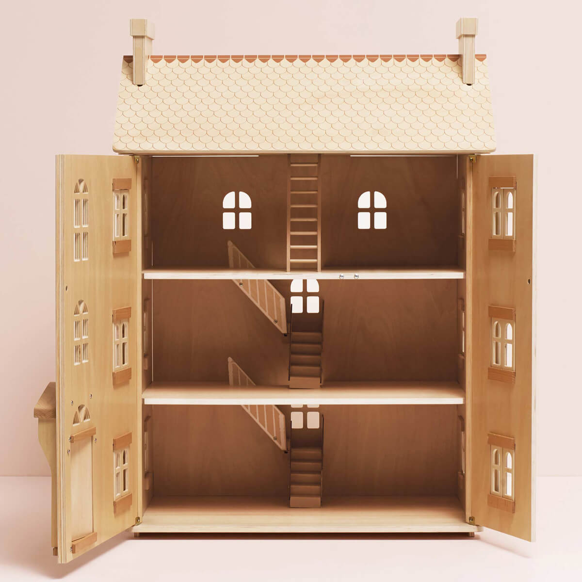 The Grand Natural Wood Dolls House